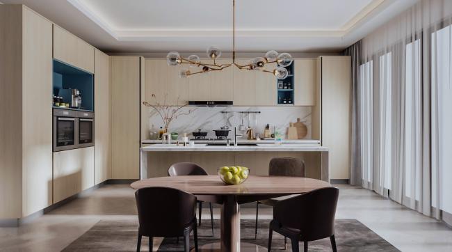 Customizable kitchen cabinet with quartz countertop
