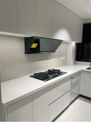 Armoire de cuisine moderne avec comptoir en marbre pour appartements