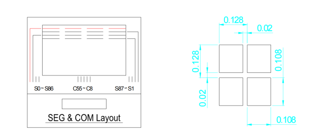 Active area and pixel construction diagram
