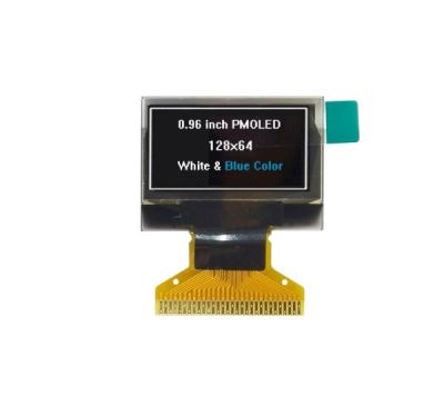 China Branco Azul 0,96 polegadas Mono OLED Display 30Pin PMOLED Screen SSD1306 SPI I2C Interface à venda