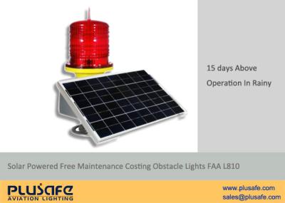 Cina Luce di ostruzione solare ISO9001, luce d'avvertimento di aviazione libera di manutenzione in vendita