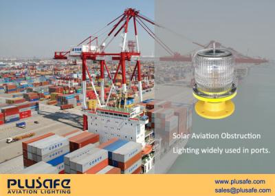 Cina Batteria solare contenuta, luci d'avvertimento solari di illuminazione dell'aerodromo della lente di Fresnel di alluminio in vendita