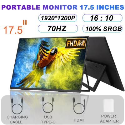 China 17.5inch Portable Monitor 1920x1200 400nit Mobile Computer Monitor for sale