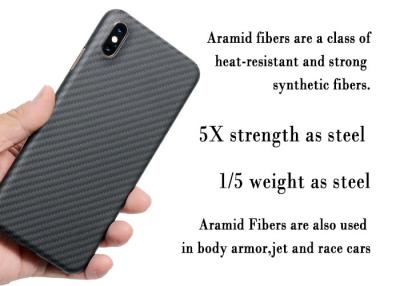 중국 적당한 Aramid 섬유 아이폰 XS 최대 휴대전화 케이스를 체중을 줄이십시오 판매용
