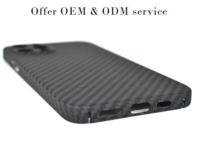 Κίνα Ανθεκτικό iPhone 12 ινών Aramid γρατσουνιών τηλεφωνική περίπτωση Kevlar περίπτωσης μαύρη προς πώληση
