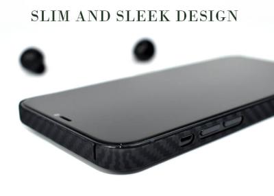Κίνα Ανθεκτικό iPhone 12 ινών Aramid γρατσουνιών τηλεφωνική περίπτωση Kevlar περίπτωσης μαύρη προς πώληση