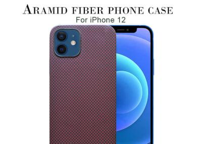 Κίνα Κόκκινο iPhone 12 σαφούς ύφανσης πτώσης ανθεκτικό περίπτωση ινών Aramid προς πώληση