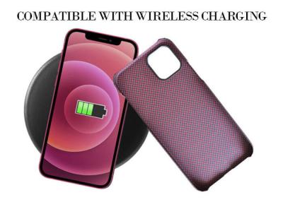 Κίνα Κόκκινο iPhone 12 σαφούς ύφανσης πτώσης ανθεκτικό περίπτωση ινών Aramid προς πώληση