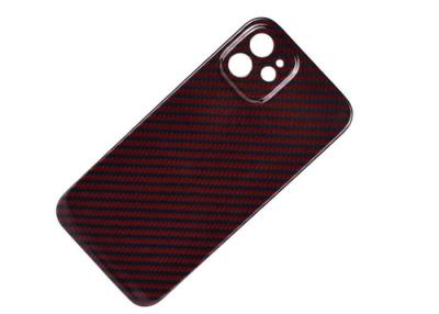 Κίνα iPhone 14 κινητή κάλυψη ινών Kevlar Aramid κόκκινου χρώματος, τηλεφωνικές περιπτώσεις κυττάρων ινών άνθρακα για το iPhone προς πώληση