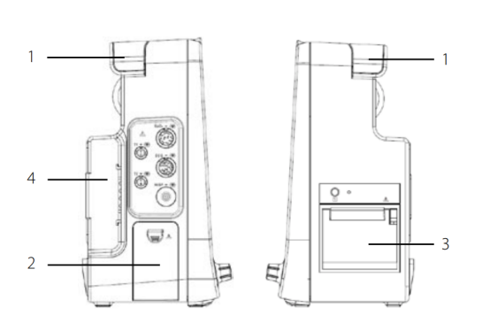 Side view of Mindray IPM10 Patient Monitor