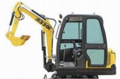 Κίνα 2.5 τόνων Μίνι Excavator R330 με καμπίνα και 3850mm Max σκάψιμο ακτίνα HJH υδραυλική βαλβίδα προς πώληση