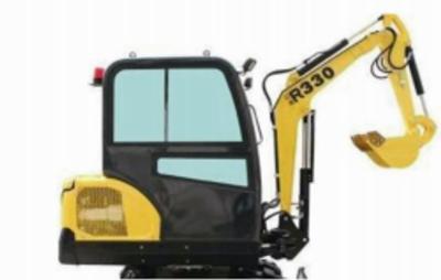 Κίνα 2.5 τόνων Μίνι Excavator R330 με καμπίνα και 3850mm Max σκάψιμο ακτίνα HJH υδραυλική βαλβίδα προς πώληση