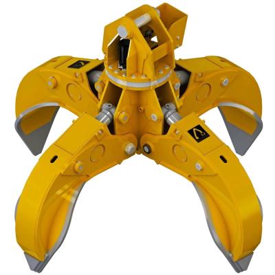 Chine 0.3 m3 Capacité Hydraulique Peel Orange Grapple Steel Grab Scrap pour les excavatrices et les camions à vendre