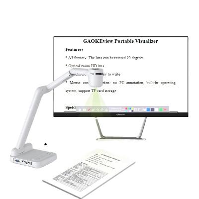 China Gaoke A3A4 Mini Scanner Document Camera for School 8/13 MP 4K Visualizer Presenter 4K Visualizer for sale
