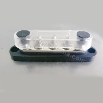 China 150A 48V Gleichspannung Rot Schwarz 5 Weg M6 Stang Busbar mit Abdeckung zu verkaufen