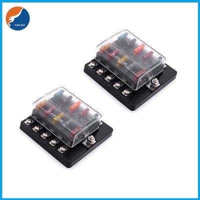 China Tenedor automotriz de la caja del bloque del fusible de la cuchilla de la manera del automóvil 10 del coche con los terminales del perno en venta
