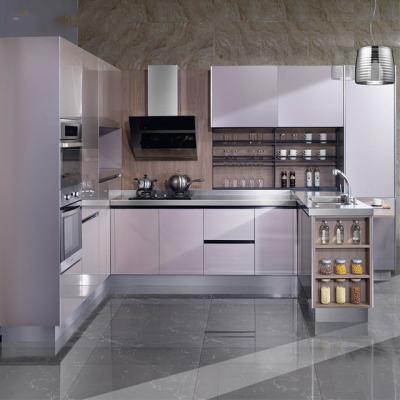 Cina Armadi da cucina dell'interno modulari facilitati piani di acciaio inossidabile del bordo in vendita