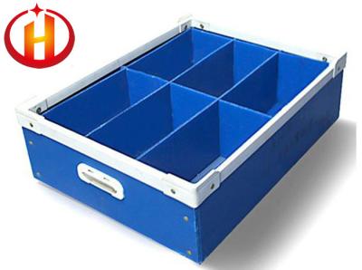 Cina Scatola di plastica ondulata resistente ai colpi blu con spessore dei divisori 3mm in vendita