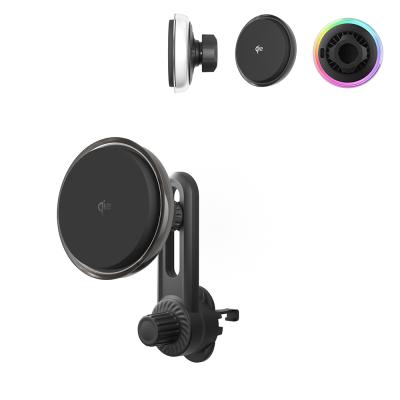 China Crystal Texture Magnetic Car Phone Holder With Frosted Lens And Cooling Fan For Dreamy And Personalized Aesthetics for sale