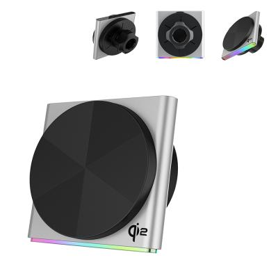 China High-End Metal Magnetic Car Mount 9-Color RGB Light Effect Ultra-Thin Design One-Hand Operation Fast Charging for sale