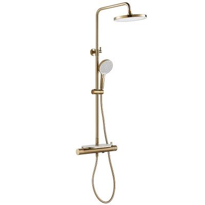 Chine Ensemble de mélangeur de douche de main d'AMG13SH851LJ, doubles systèmes principaux en laiton de douche à vendre