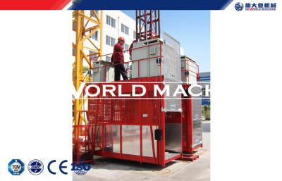 Cina SS100/100 gabbia del macchinario del sollevatore della costruzione due per materiale da costruzione in vendita