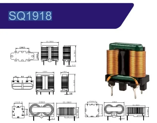 High Current Common Mode Choke Inductor for Power Inverter