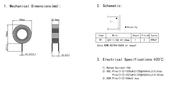 Choke Coil Factory Produces Differential Mode Choke Coil with Kdm Sendust Core