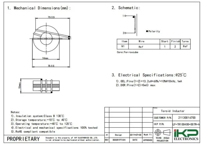 Differential Mode Choke Coil for Wind Blower