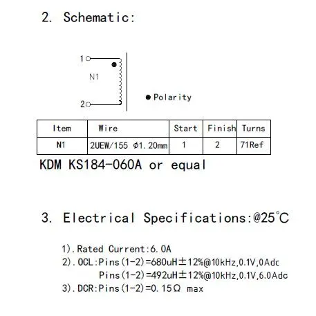 680uh Customized Differential Mode Choke Inductor with Ce/UL/RoHS Certification