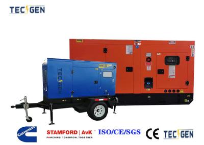 中国 1800rpm 45kVA generating set silent Cummins genset option with mobile type for easy movable 販売のため