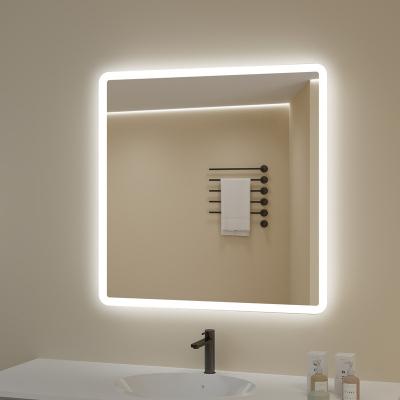 China Led Bathroom Smart Touch Screen Mirror Silver Backlit Led Lighted Mirror Illuminated Bath Mirror for sale