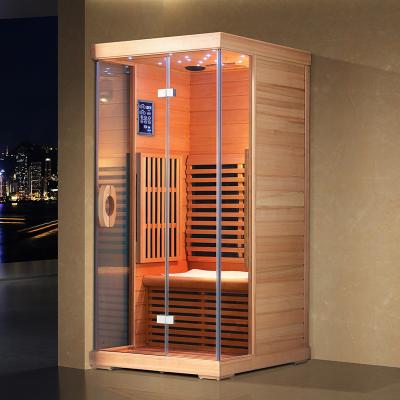 China Low EMF Solid Wood Far Infrared Sauna Room for sale