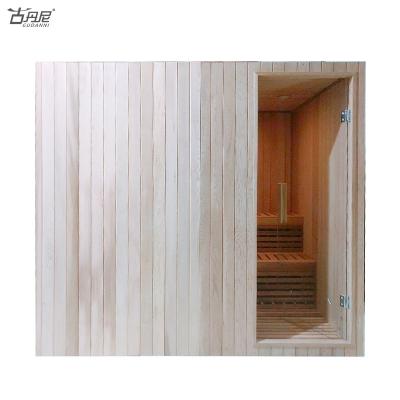 China Traditional Finn Sauna Red Cedar Dry Steam Sauna for 4 People With Double Bench for sale