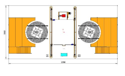 4.5mのオーブンのRotomouldingのシャトル機械