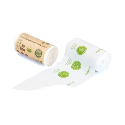 Compostable Wave Top Handle Garbage Bags Customizable Packed With Outer Bag