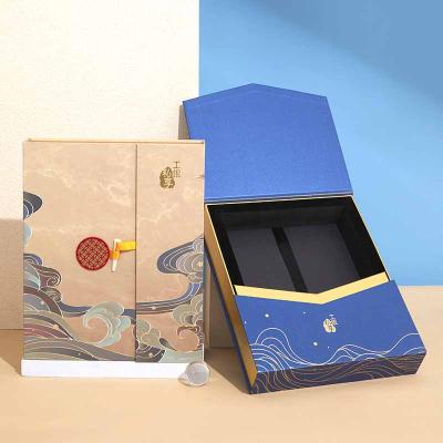 China Double Open Door Rigid Gift Box Packaging For Commemorative Coin Silver Coin Collection for sale