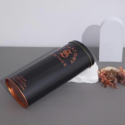 China Food Grade Tinplate Metal Wine Bottle Tube Packaging Box Red Wine Container for sale