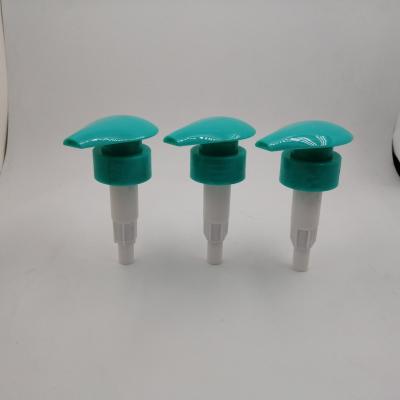 Cina Non rovesciare la pompa della bottiglia della lozione di 33mm, pompa del sapone verde per i prodotti di cure domiciliari in vendita