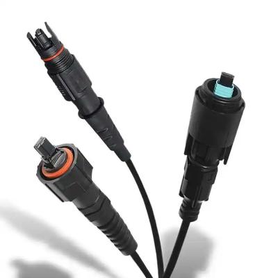 Cina Cable ottico a fibra ottica tattica impermeabile SM 12 Core 24 Core OM3 OM4 ODVA MPO MTP Connector in vendita