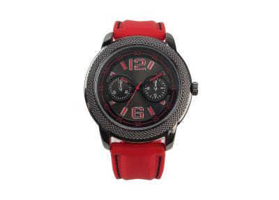 Китай Задняя часть случая нержавеющей стали Wristwatch кварты яркой красной шкалы вычуры диапазона сетноая-аналогов продается