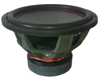 Cina Subwoofer dell'automobile del concorso di 3000W Rms con la bobina di voce di alluminio piana e gli alti bordi della schiuma del rotolo in vendita