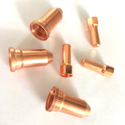 China Gold Esab Plasma Cutting Torch Parts Pt100 Plasma Nozzle And Electrode for sale