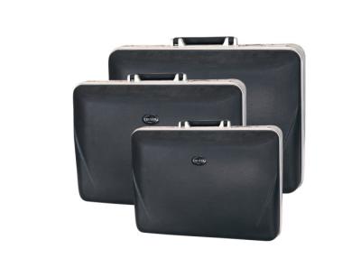 Cina Borsa della cartella del cuoio del nero di 3 ABS dei pc con 2 serratura a combinazione media della serratura laterale del bottone 1 e in vendita