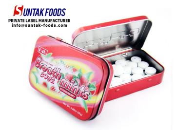 Cina Etichetta privata che mistifica l'OEM senza zucchero di sapore della fragola di Candy duro delle mente in vendita