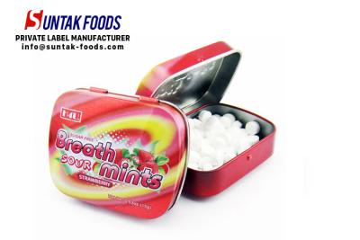 Cina Dopo le caramelle alla menta rotonde della cena/fragola acida Candy per la catena di negozi in vendita