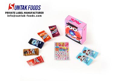 Cina Mini dolci acidi insaccati Candy di forma del cerchio indipendente in scatola di carta in vendita