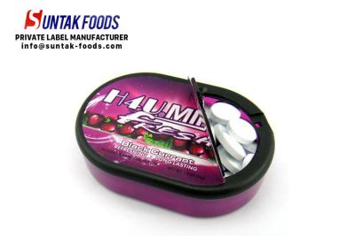 Cina Pacchetto su ordinazione dello zucchero di gusto senza grasso libero sano naturale di Candy Blackcurrent, sapore in vendita