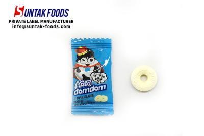 Cina Latte gommoso Candy, sapore gommoso bianco del pacchetto di flusso di abitudine di Candy del caffè in vendita