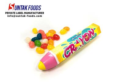 中国 フルーツの味の新型キャンデーのおもちゃ、クレヨン キャンデーのゼリー菓子の右旋糖によって押されるキャンデー 販売のため